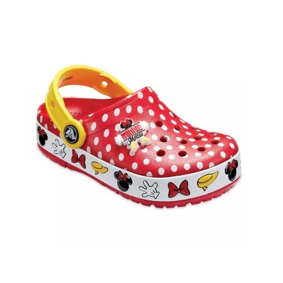 CROCS | Shoes | Crocskids Girls Minnie Mouse Red Polka Dot Light Up ...